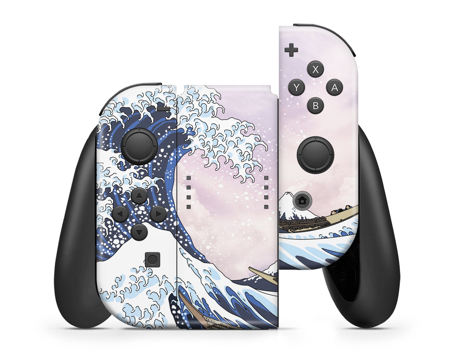 Cartoon Ocean Wave Nintendo Switch Skin Violet Clouds Sky | Etsy