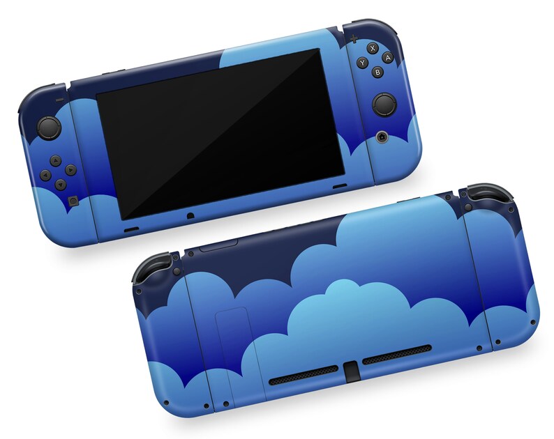 Deep Blue Sky Nintendo Switch Vinyl Skin Cartoon Dark Blue | Etsy