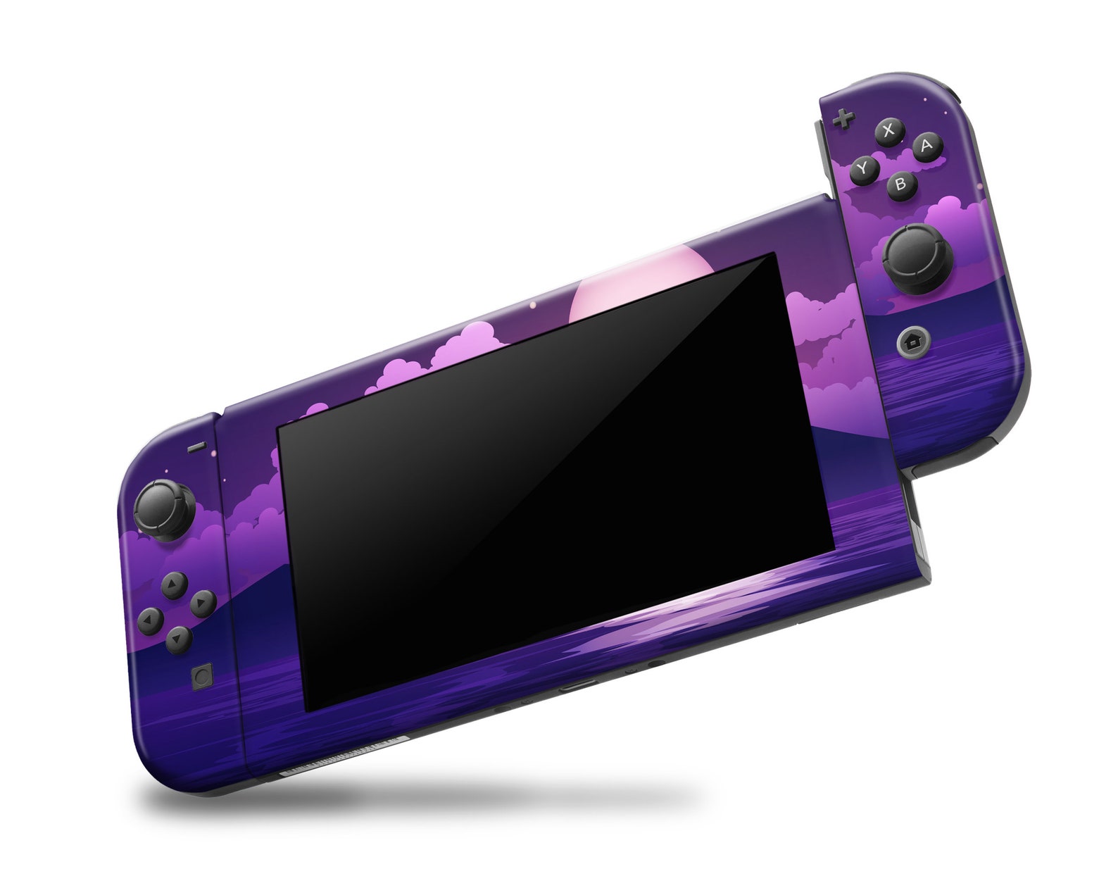 Violet Moonlight Night Nintendo Switch Skin Cloudy Pattern Joy | Etsy