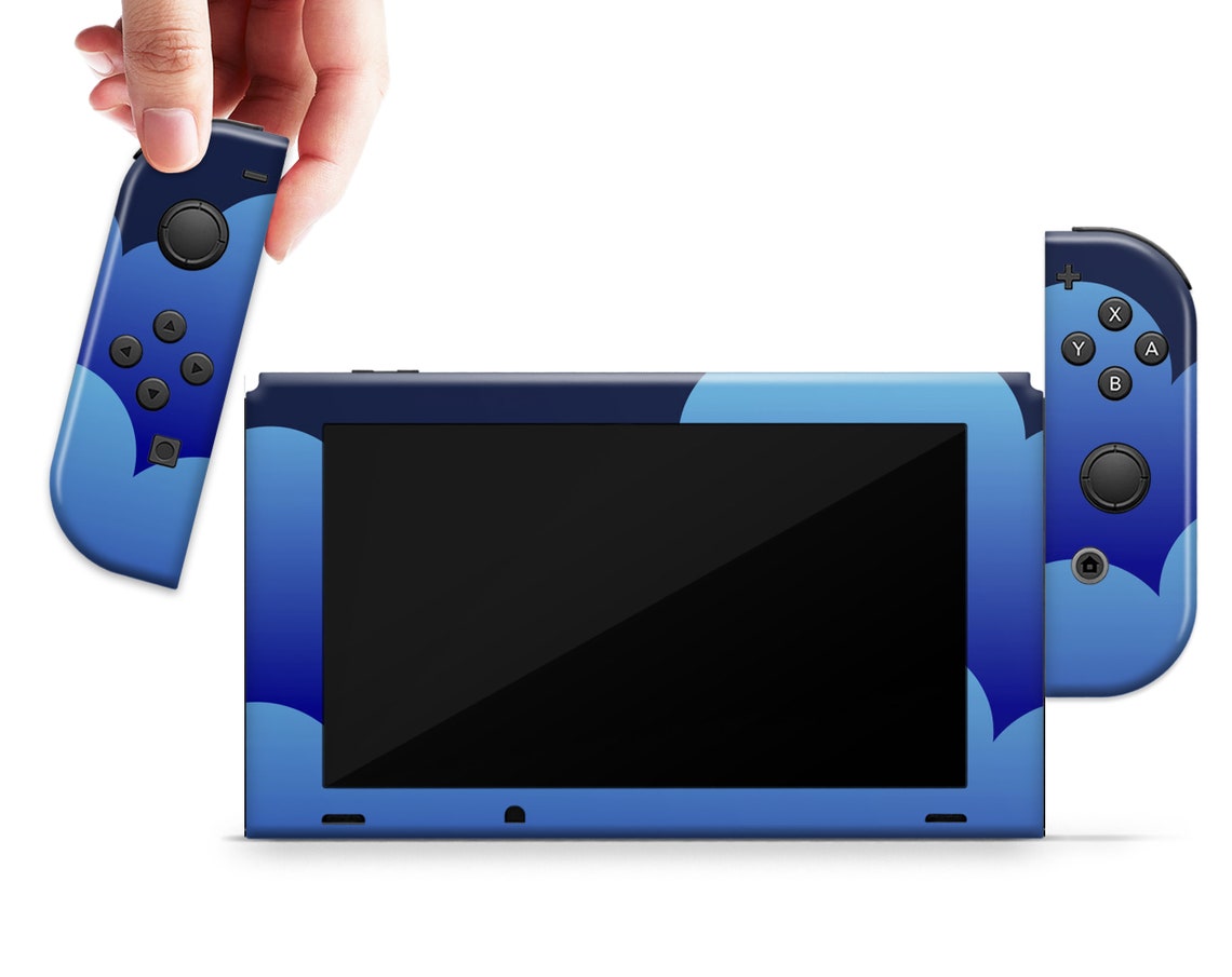 Deep Blue Sky Nintendo Switch Vinyl Skin Cartoon Dark Blue | Etsy