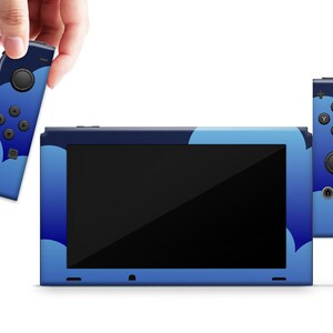 Deep Blue Sky Nintendo Switch Vinyl Skin Cartoon Dark Blue Clouds Joy ...