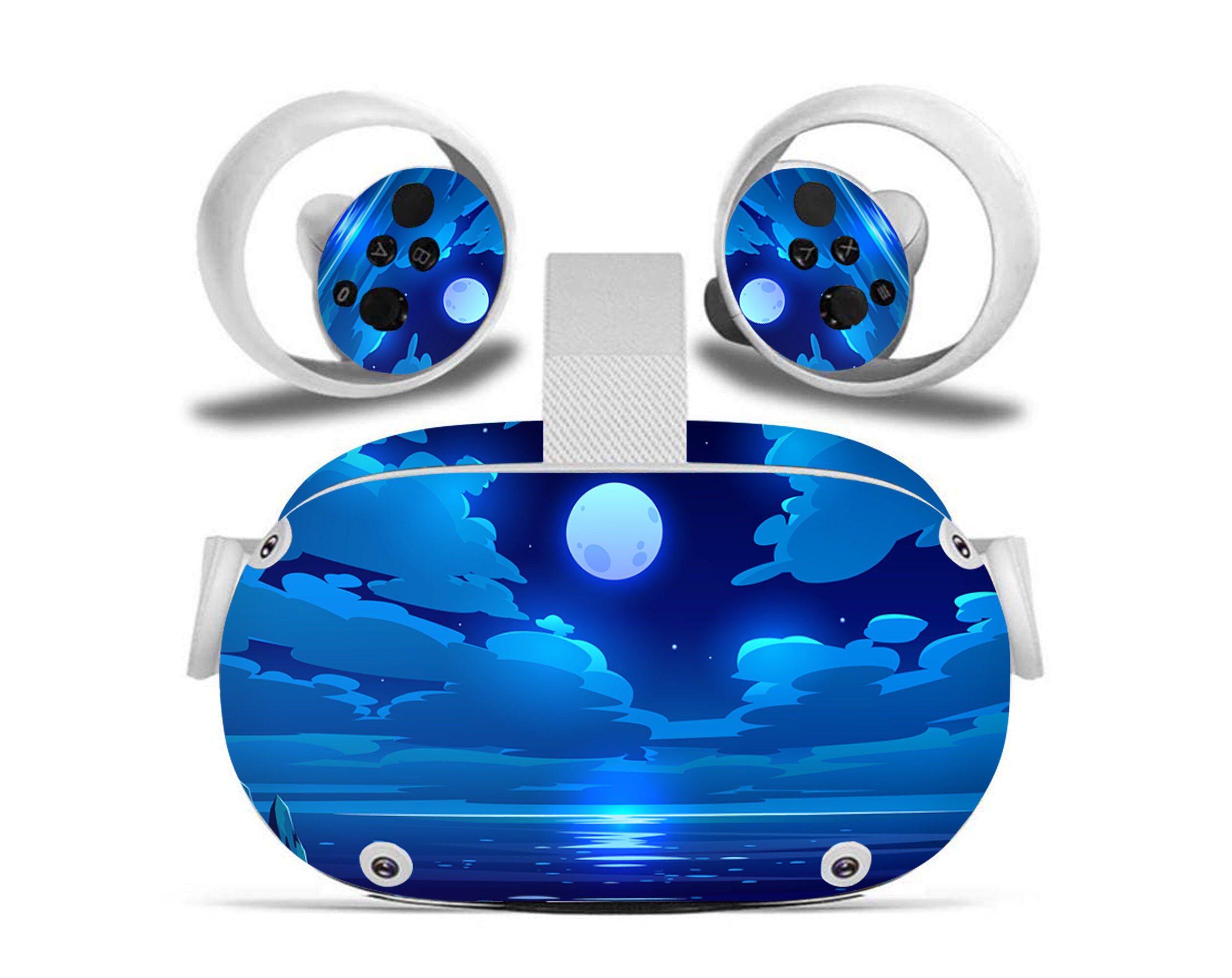 Moonlight Lake Night Sky Oculus Quest 2 Pattern Vinyl Skin Oculus Quest ...