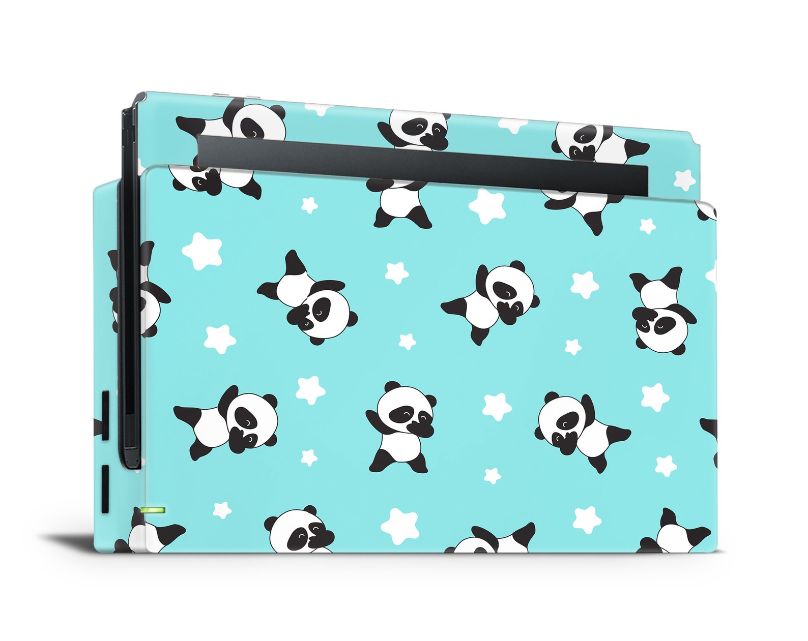 Cute Panda Pattern Nintendo Switch Vinyl Sticker Turquoise - Etsy