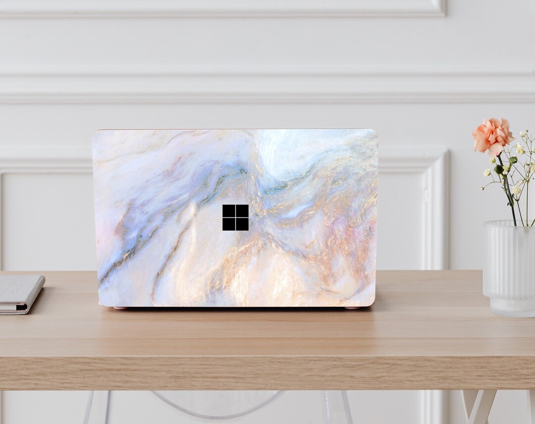 Rose Pink Holographic Microsoft Surface Skin Surface Book Pastel Marble ...