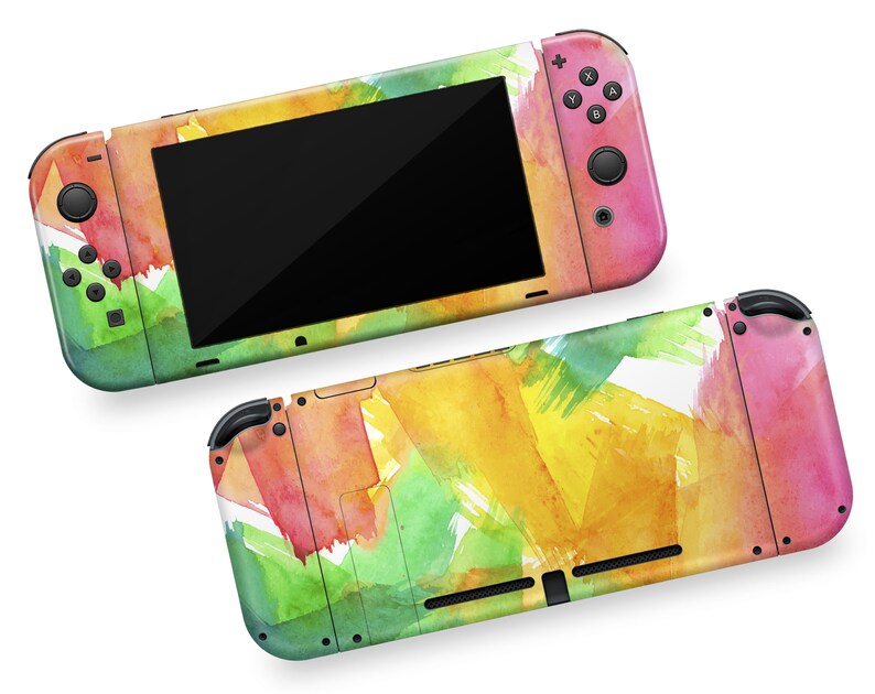 Acrylic Painting Nintendo Switch Vinyl Sticker Colorful Liquid | Etsy