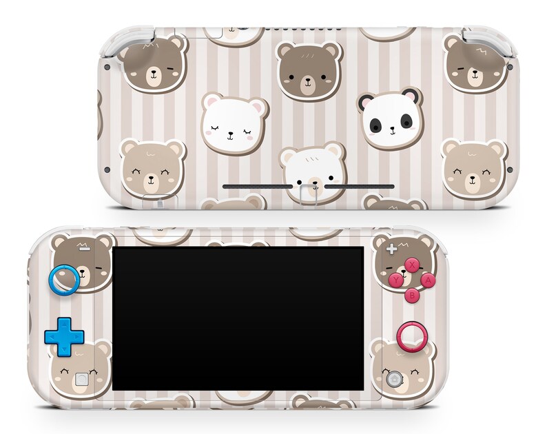 Beige Bears Pattern Nintendo Switch Lite Vinyl Skin Brown | Etsy