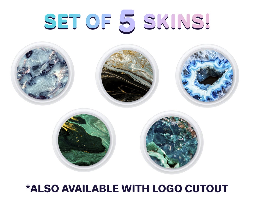 SET of 5 SKINS Apple Air Tag Tracker Vinyl Skin Gemstones Blue Marble ...