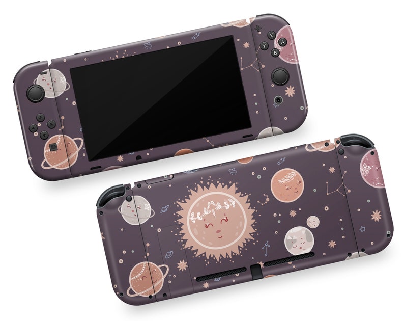 Space Set Pattern Nintendo Switch Vinyl Cute Planets Skin Sun | Etsy