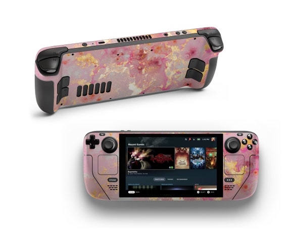 Pink Gold Pattern Steam Deck Vinyl Skin Colorful Marble Gaming - Etsy