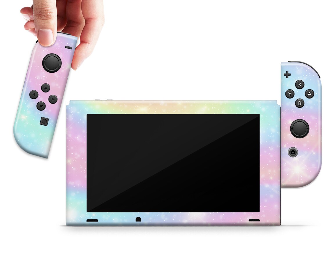 Colorful Rainbow Nintendo Switch Vinyl Sticker Violet Sparkles - Etsy