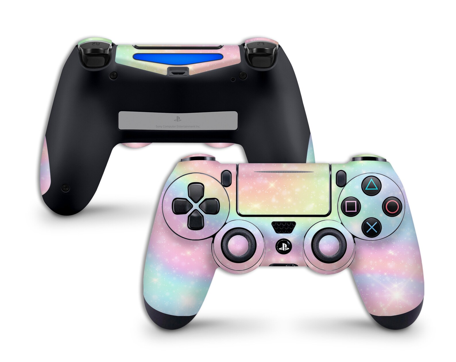 Playstation 4 Pro Rainbow Skin PS5 Sparkles Blue Sticker Playstation 4 ...