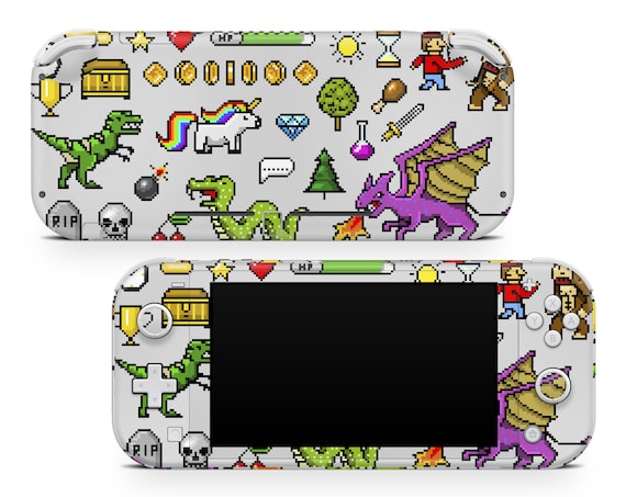 8BIT Pixelated Console Game Pattern Nintendo Switch Lite Vinyl | Etsy