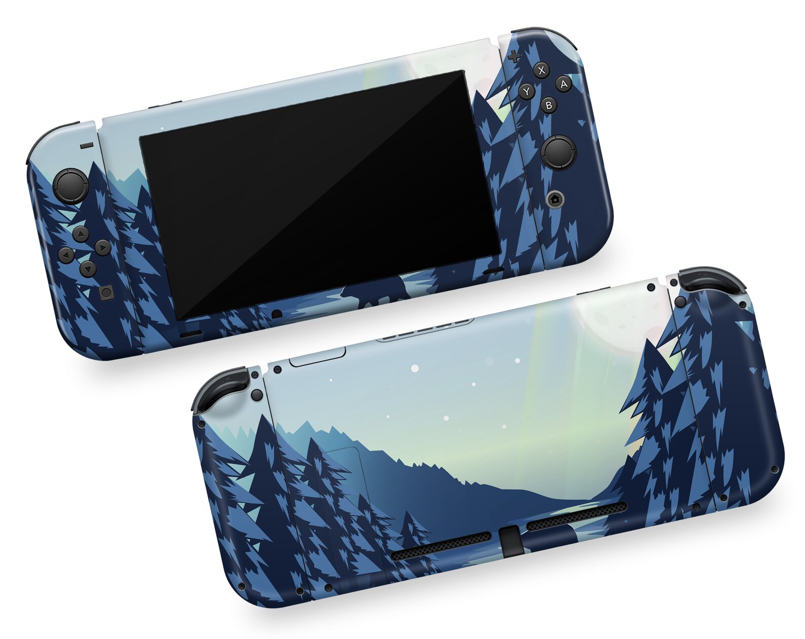Blue Moonlight Night Nintendo Switch Skin Mountains Landscape - Etsy