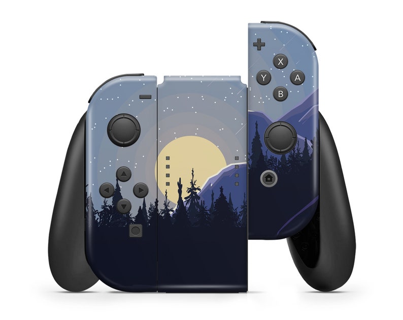 Deep Blue Moonlight Night Nintendo Switch Skin Cloudy Pattern | Etsy
