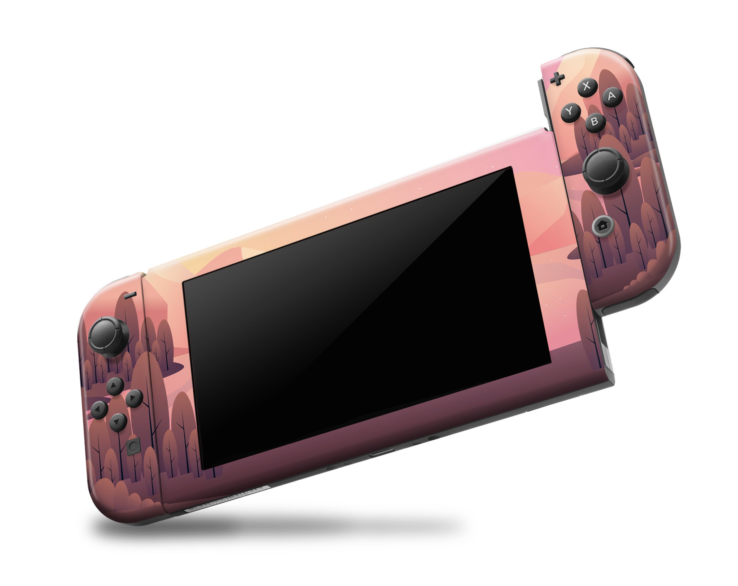 Starlight Pink Night Nintendo Switch Skin Sunset Mountains | Etsy