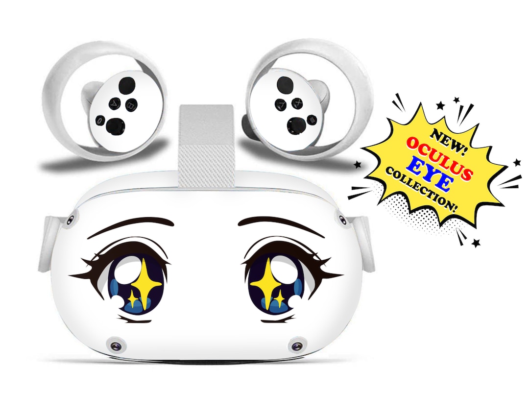 Kawaii Anime Girl Eyes Oculus Quest 2 Pattern Vinyl Skin Oculus Quest 2 ...