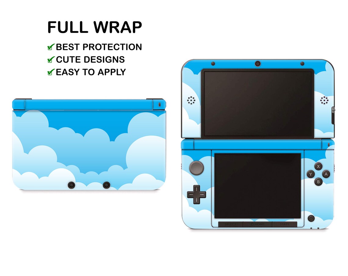 Light Blue Cartoon Clouds Pattern Nintendo 3DS XL Vinyl Skin - Etsy