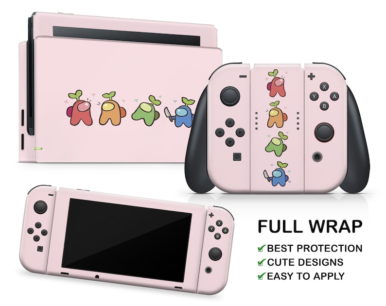 Nintendo Switch Vinyl Skin Pink Pastel Solid Colors Joy Cons - Etsy