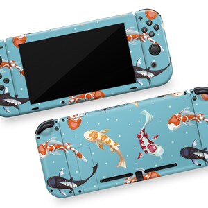 Carp Koi Pattern Nintendo Switch Vinyl Skin Japan Switch Joy Cons Vinyl ...