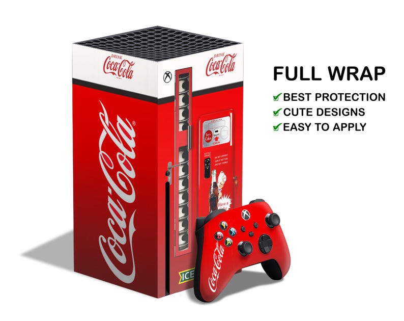 Red Drinks Vending Machine Xbox One X Skin Xbox One S Cola Drinks ...