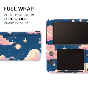 Cute Pastel Design Skins Nintendo New 3DS XL Dreamy Pink Clouds Full ...