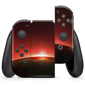 Space Sunrise Nintendo Switch Vinyl Red Planets Skin Red Space Pattern ...