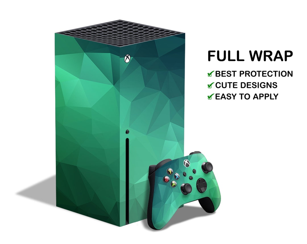 Deep Green Xbox One X Low Poly Skin Xbox One S Polygon Geometry Sticker ...