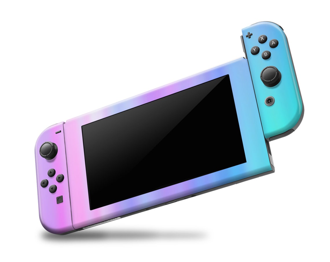 Colorful Rainbow Nintendo Switch Vinyl Sticker Violet Stripes - Etsy
