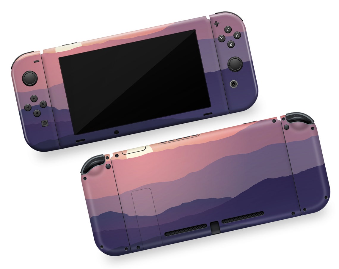 Purple Sunset Nintendo Switch Skin Mountains Landscape Joy - Etsy