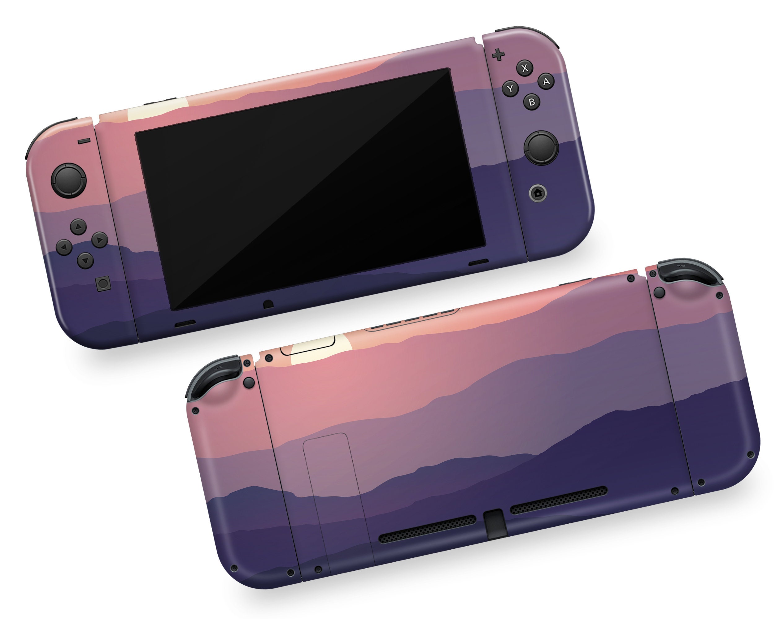 Purple Sunset Nintendo Switch Skin Mountains Landscape Joy - Etsy