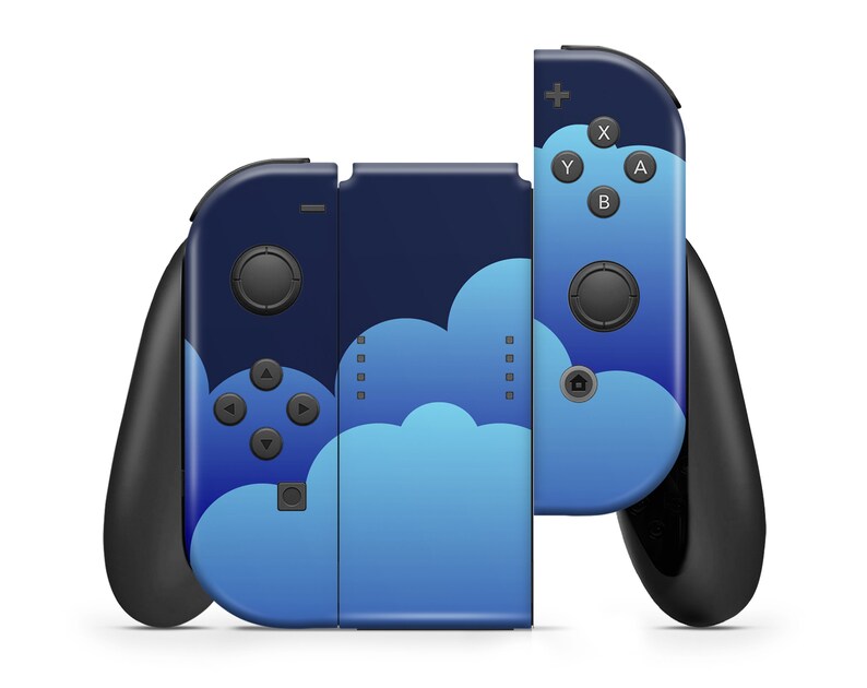 Deep Blue Sky Nintendo Switch Vinyl Skin Cartoon Dark Blue - Etsy