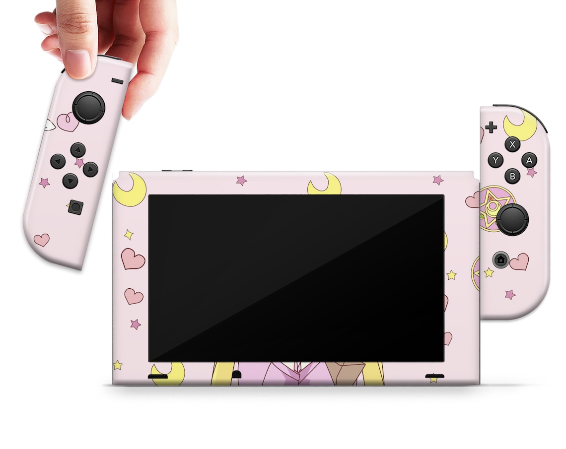 Anime Nintendo Switch Vinyl Sticker Cute Kawaii Anime Moon - Etsy