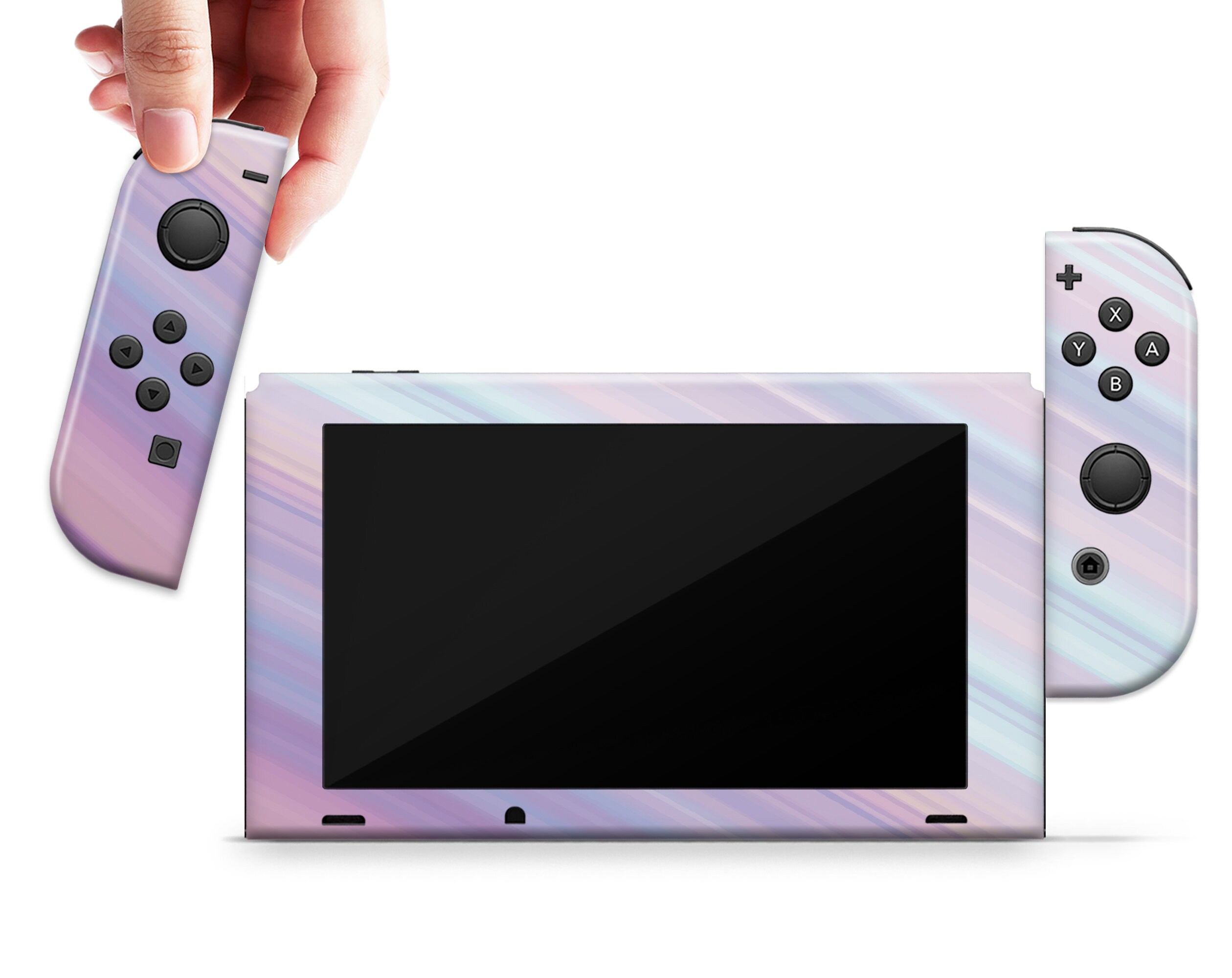 Colorful Rainbow Stripes Nintendo Switch Vinyl Sticker Violet - Etsy
