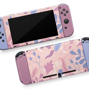 Pink Floral Pattern Nintendo Switch 2 Vinyl Sticker Violet & Purple ...