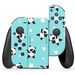 Cute Panda Pattern Nintendo Switch Vinyl Sticker Turquoise Decal Skin ...