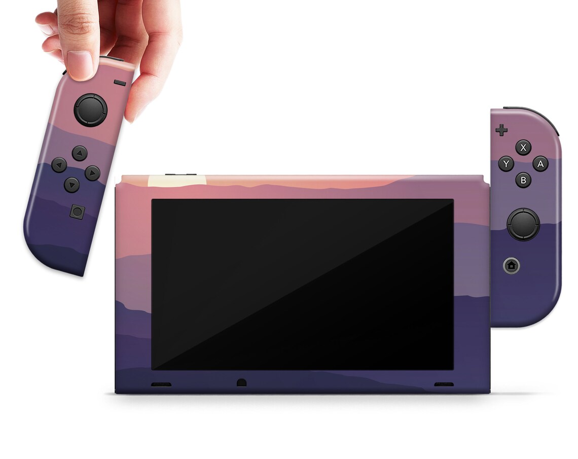 Purple Sunset Nintendo Switch Skin Mountains Landscape Joy - Etsy