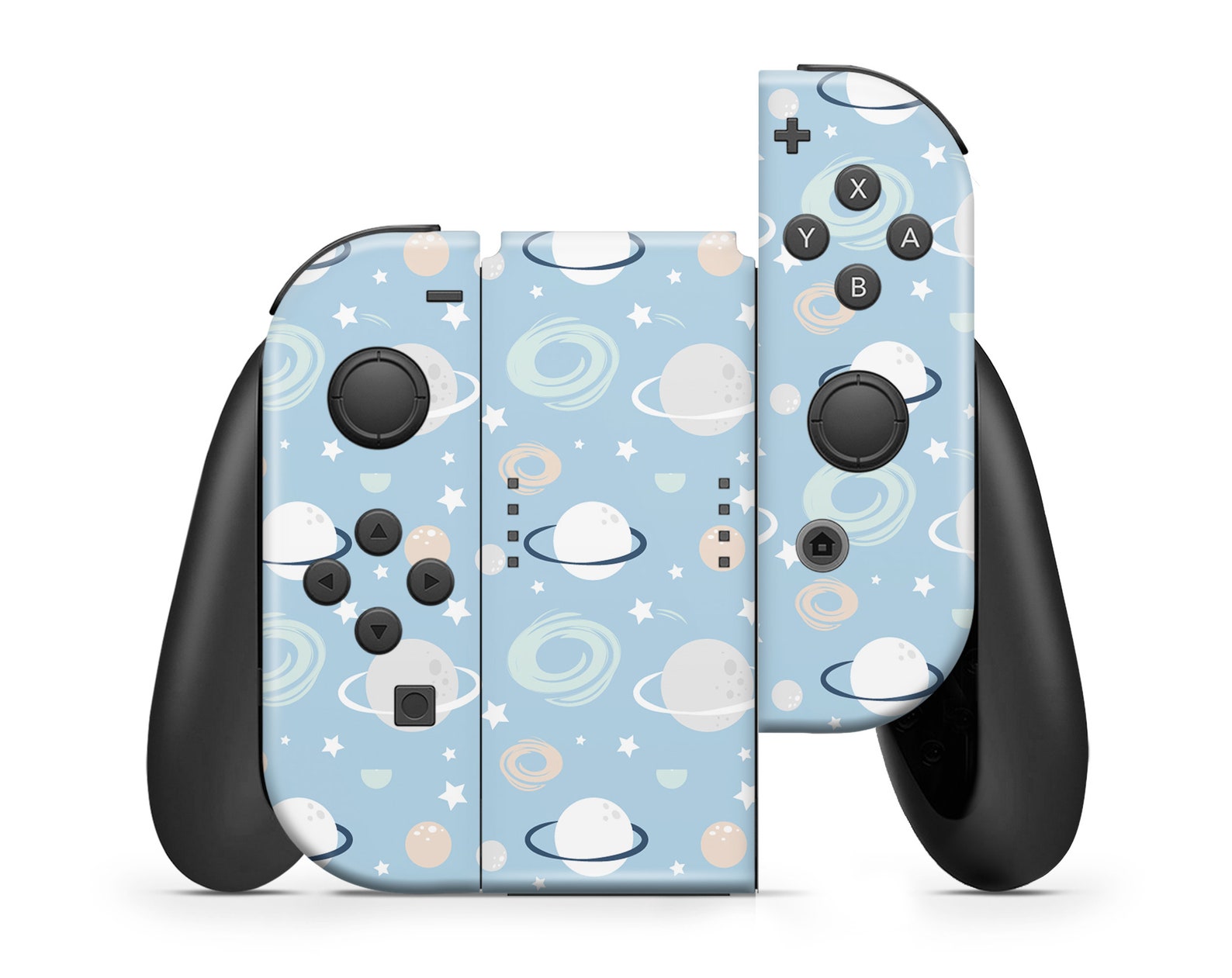 Cute Planets Pattern Nintendo Switch Vinyl Light Blue Skin - Etsy