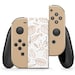Beige Floral Pattern Nintendo Switch Vinyl Sticker Beige Solid Colors ...