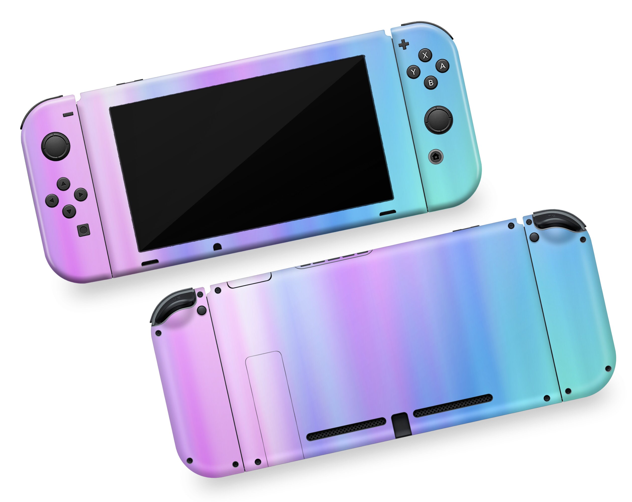 Colorful Rainbow Nintendo Switch Vinyl Sticker Violet Stripes - Etsy