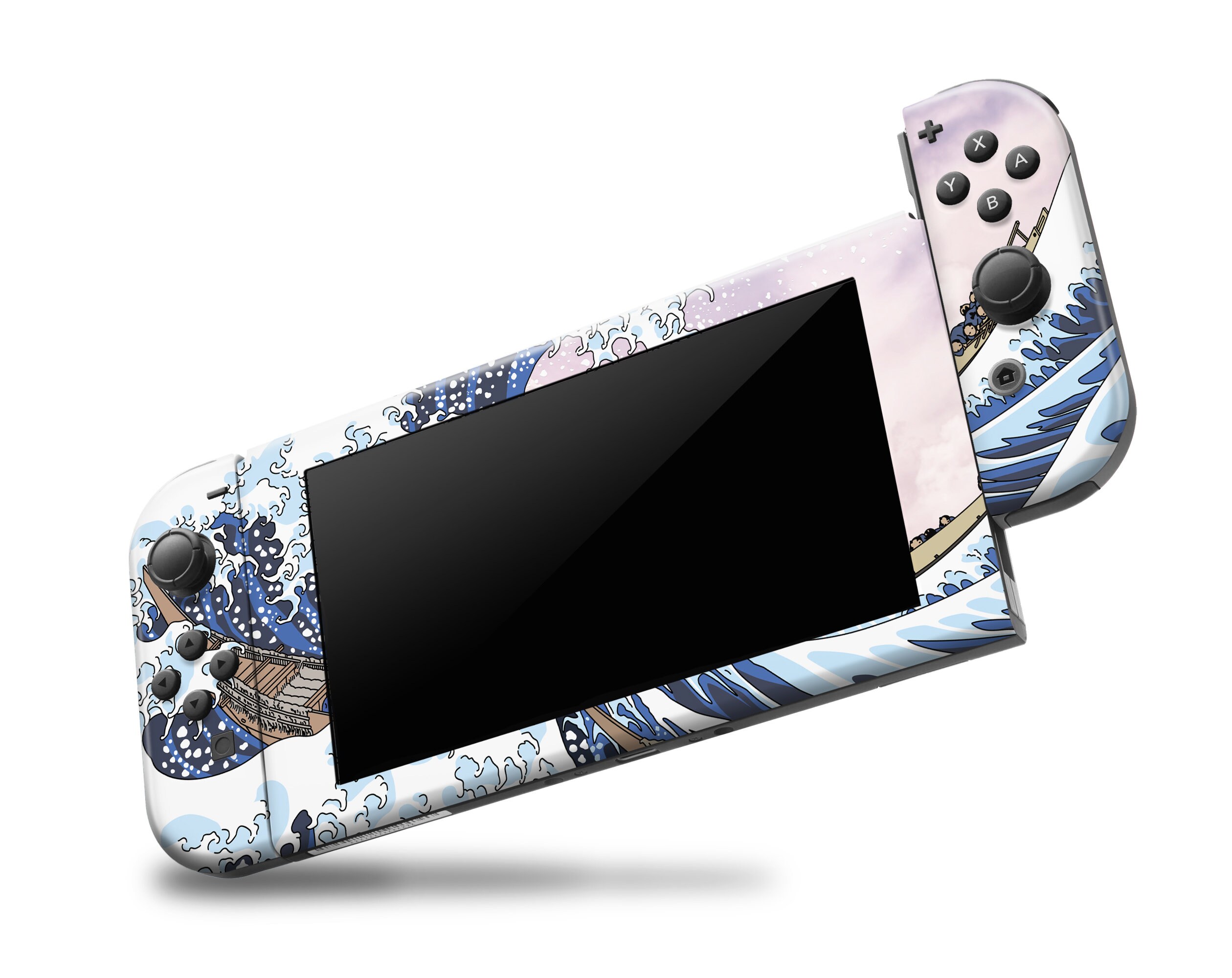 Nintendo Switch 2 Skins Cartoon Ocean Wave Nintendo Switch Skin Violet ...