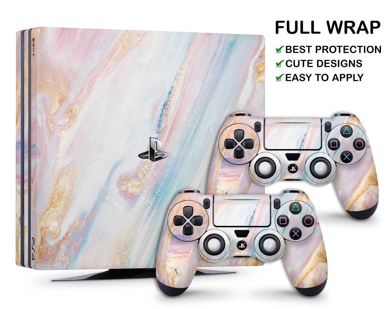 Playstation 4 Pro Colorful Liquid Acrylic Skin PS5 Rose Pink - Etsy