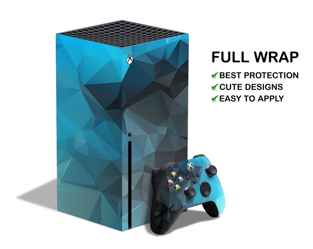 Gray Blue Black Xbox One X Low Poly Skin Xbox One S Polygon Geometry ...