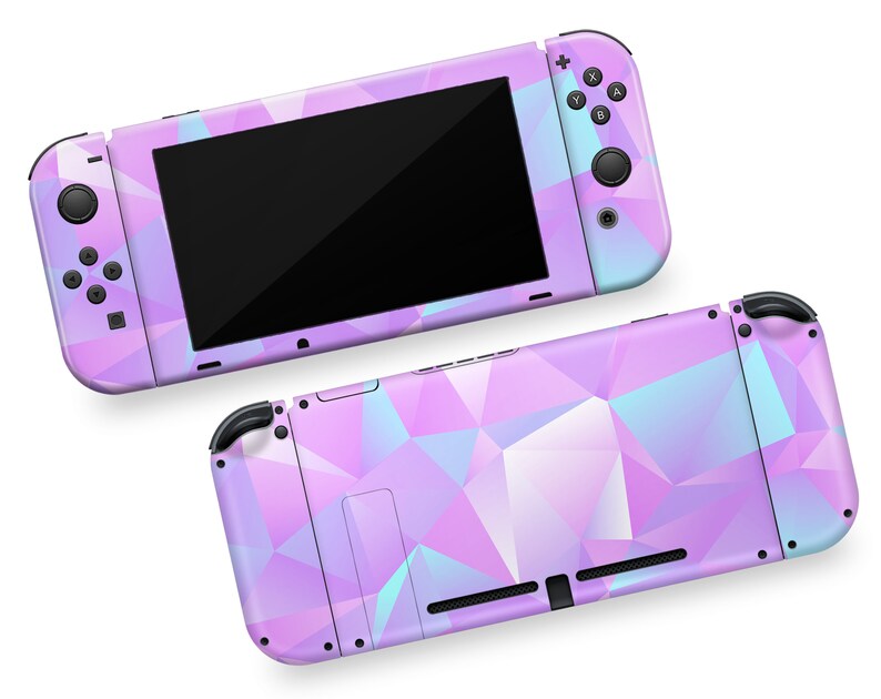 Colorful Rainbow Nintendo Switch Vinyl Sticker Violet | Etsy