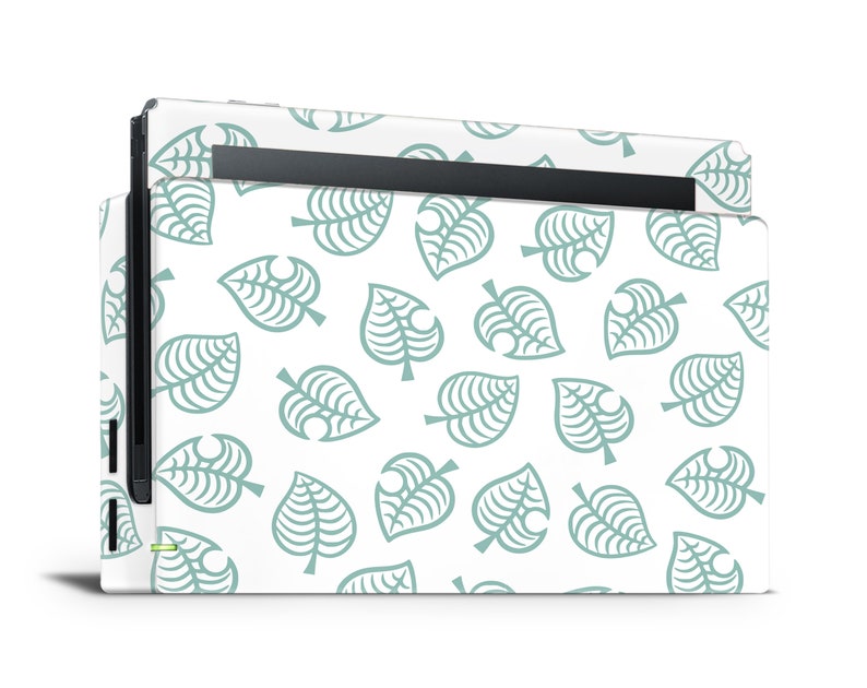 Green Leaves Pattern Nintendo Switch Vinyl Sticker Turquoise - Etsy