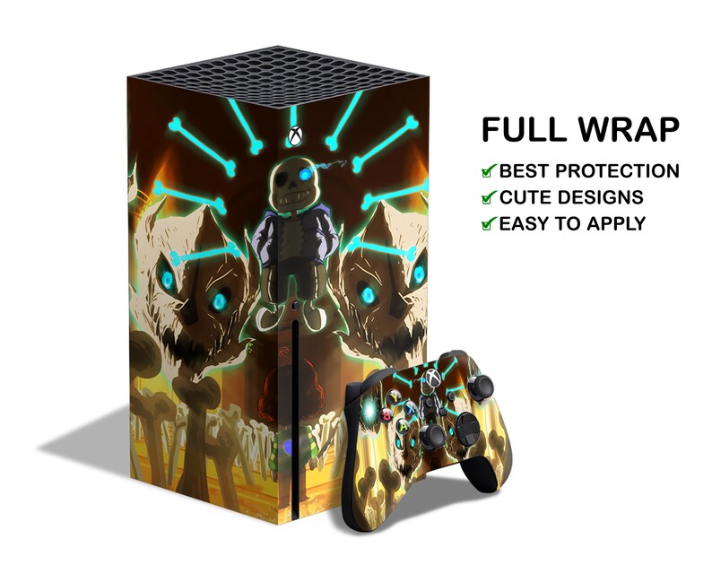 Cute Skeleton Videogame Xbox Series X S Skin Xbox One X Gaming - Etsy