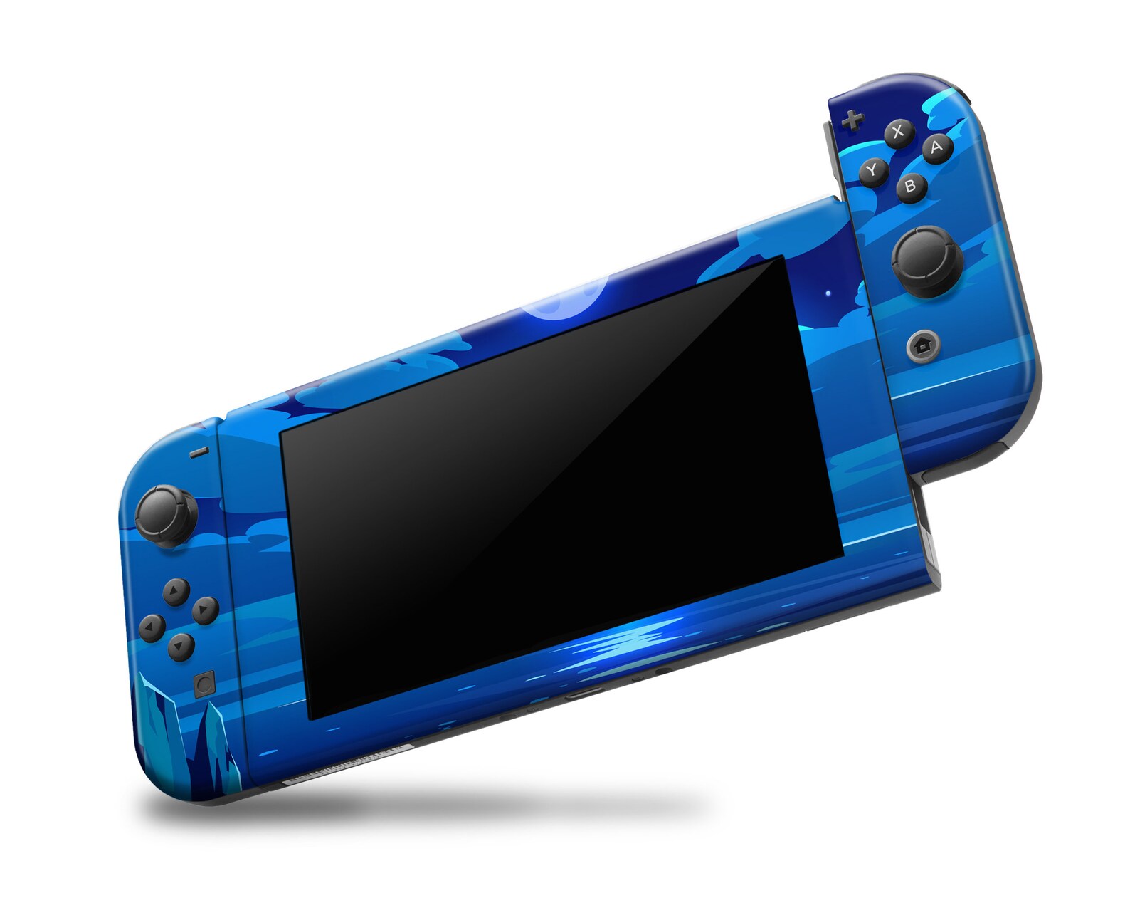 Deep Blue Night Nintendo Switch Skin Cloudy Pattern Joy Cons - Etsy