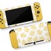 Yellow Leaves Pattern Nintendo Switch Vinyl Sticker Yellow Solid Colors ...