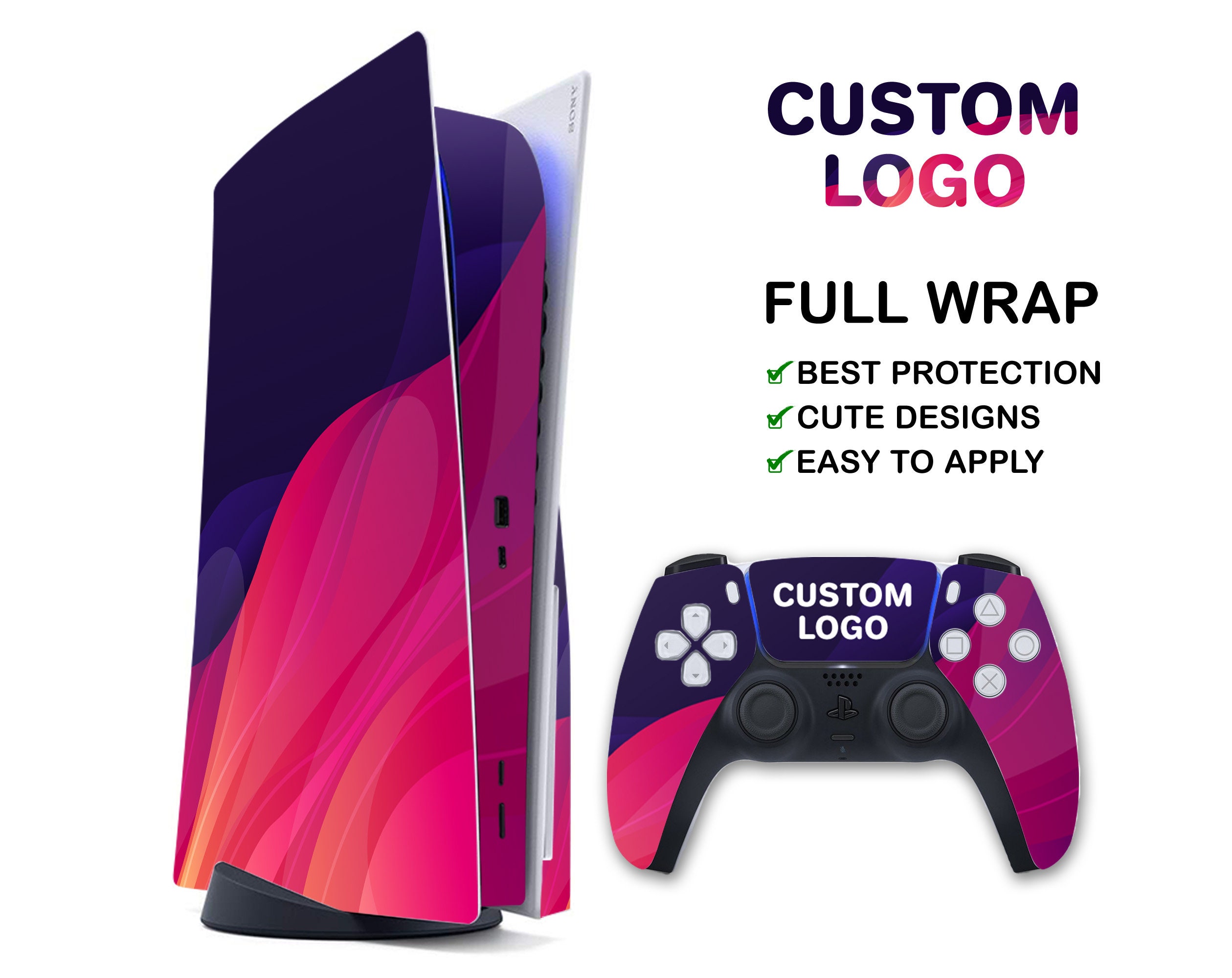 CUSTOM Logo Skin PS5 Playstation 4 Personalized Image Skin PS5 | Etsy