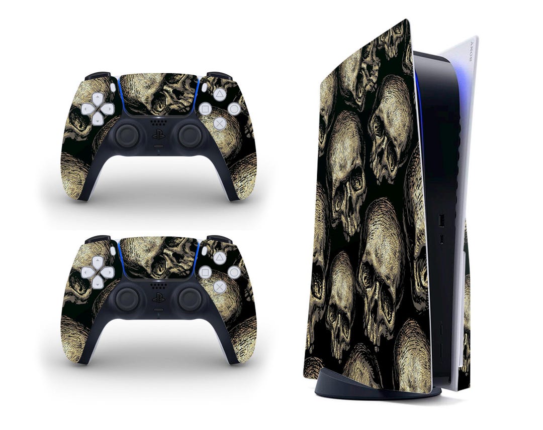 Playstation 5 Pro Scull Skins Console PS5 Slim Pattern Deep Stickers ...