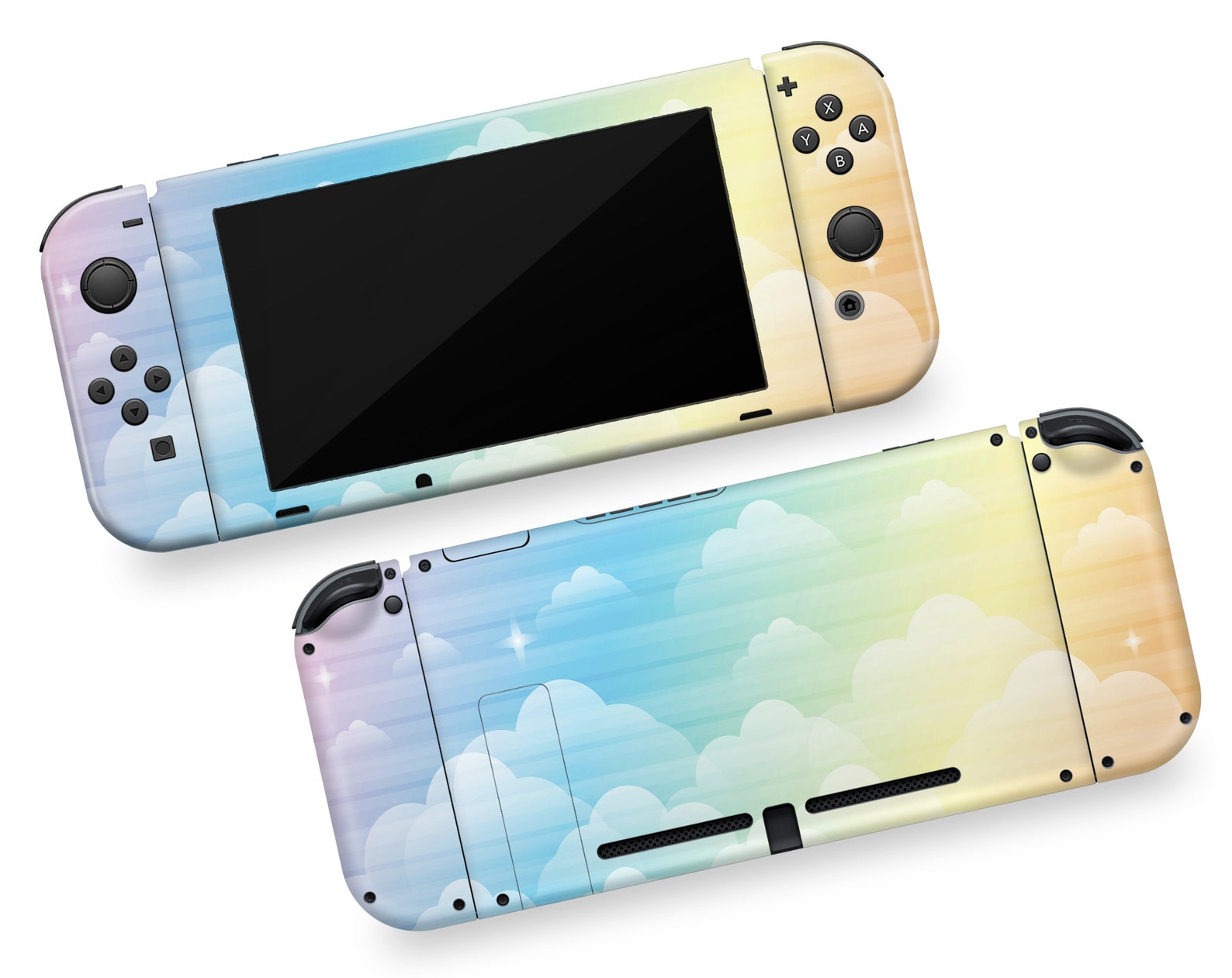 Colorful Cloudy Sky Nintendo Switch Vinyl Sticker Violet - Etsy